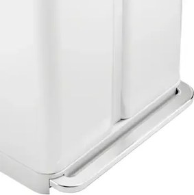 Simplehuman 58 l (34/24) bílá ocel / Pedálový odpadkový koš na tříděný