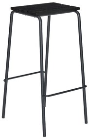 OnaDnes -20% Černá dřevěná barová židle Hübsch Stilt 76 cm