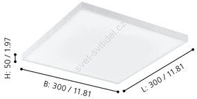 Eglo Eglo 900057 - LED RGBW Stmívatelné stropní svítidlo TURCONA-Z LED/16W/230V EG900057