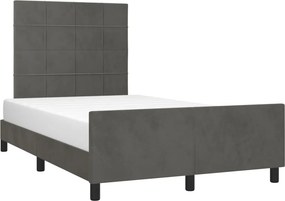 Rám postele bez matrací tmavě šedá 120x190 cm samet 3270579