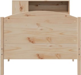 Postel s knihovnou bez matrace 75 x 190 cm masivní borovice 3323089