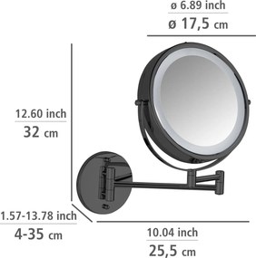 Kosmetické nástěnné LED zrcadlo LUMI, montáž bez vrtání
