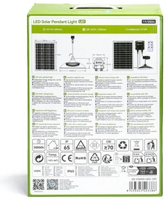 Aigostar - LED Solární lustr LED/70W/12V 6000 mAh 6500K pr. 23,5 cm