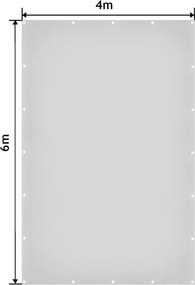 JAGO Plachta 650 g/m², hliníková oka, bílá, 4 x 6 m