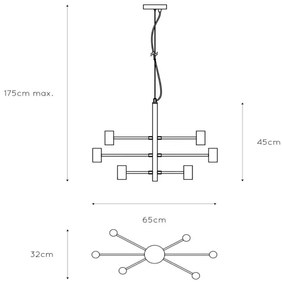 Lucide 21421/06/30 - Lustr na lanku LEANNE 6xE27/60W/230V