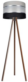 Belis Stojací lampa CORAL 1xE27/60W/230V hnědá/černá/šedá/chrom AS0462+BE0788