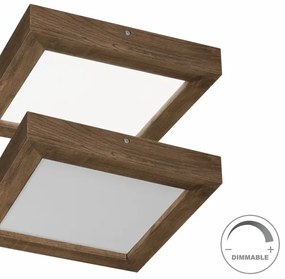 Brilagi-LED Stmívatelné svítidlo WOODY FRAME LED/24W/230V dub 30x30 cm IP44 + DO