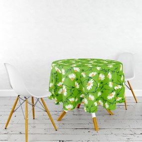 Ubrus PVC kulatý FL-1667 - Vůně heřmánku (různé velikosti)