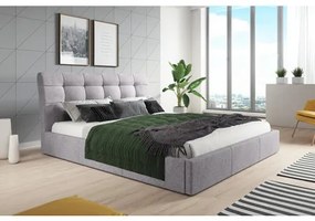 Čalouněná postel ADLO rozměr 120x200 cm Světle šedá