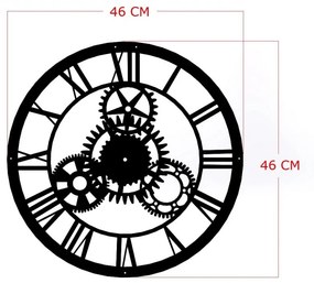 Nástěnné hodiny Davin 46 cm černé