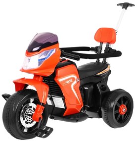 Elektrická motorka s ovládacími tyčí - oranžová
