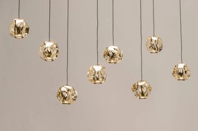Závěsné LED svítidlo Benelux Organic Crystal Gold 8 Lineo
