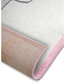 Růžovo-bílý dětský koberec 120x170 cm Bouncy – Hanse Home