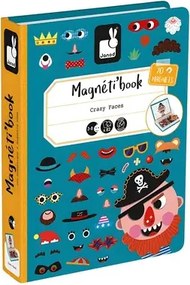 JANOD Magnetická knížka Magnetibook Zábavné obličeje - Chlapci / 70 ma
