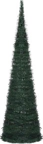 Pop-up umělý vánoční stromek s LED osvětlením zelený 150 cm 321523
