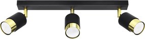 Sollux Lighting Stropní svítidlo NERO 3 černé/zlaté