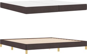 Postel s boxspringem s matrací Tmavě hnědá 200 x 200 cm textil 3398594
