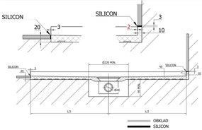 Polysan MIRAI sprchová vanička z litého mramoru do niky, 90x90x1,8 cm, bílá, 73185