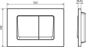 Mexen FENIX 10 - splachovací tlačítko pro Mexen modul FENIX XS, šampaňská zlatá, 601004