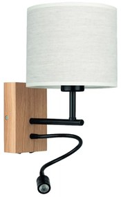 Spot-Light 57291974 - Flexibilní svítidlo BOHO 1xE27/25W + LED/1W/230V dub