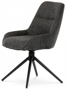 Jídelní konferenční židle tmavě šedá černé kovové nohy otočný mechanismus HC-535 GREY2