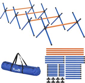 Agility set pro psy, 4dílné agility vybavení s překážkami, taška na přenášení Výškově nastavitelný tréninkový set pro malé psy