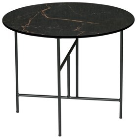 WOOOD Porcelánový konferenční stolek VIDA černý 48x60cm 373798-Z