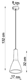 Závěsné svítidlo Empoli, 1x betonové stínítko