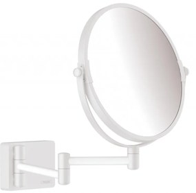 Hansgrohe AddStoris - Kosmetické zrcadlo Ø188mm, bílá matná 41791700