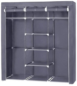 Šatní skříň, 175 x 150 x 45 cm, šedá