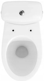 Cersanit Cersania SimpleOn 010 - WC kombi 3/6l + sedátko s pomalým zavíráním z duroplastu, horizontální odpad, bílá, K11-2337