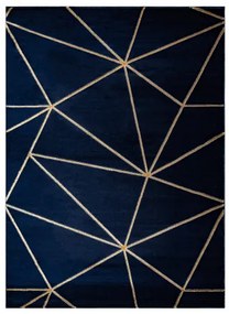 koberec EMERALD výhradní 1013 glamour, stylový geometrický tmavě modr velikost 120x170 cm | krásné koberce cz