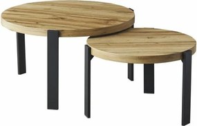 Sada 2 ks konferenčních stolků Polo dub artisan/černá
