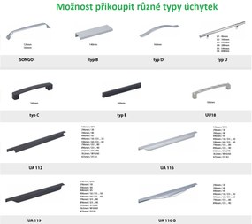 EXTOM Skříňka dolní rohová MALMO D13 U Korpus:: GREY, Dvířka:: permbroke