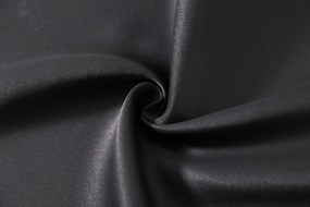Černý závěs OXFORD 140x250 cm Zavěšení: Kovové kroužky