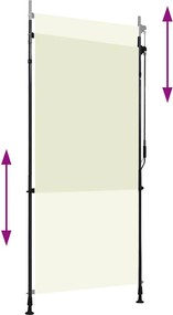 Venkovní roleta 100 x 270 cm krémová 145939