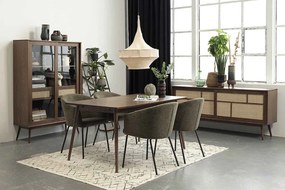 Designová jídelní židle Paulina olivová zelená