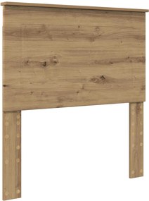 Rám postele Umělecký dub 75 x 190 cm Masivní borové dřevo 3409425