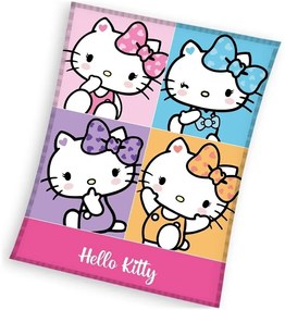 Coral fleece deka Hello Kitty - motiv Portréty - 130 x 170 cm