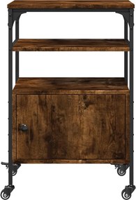 vidaXL Stojan na tiskárnu 3patrový 50 x 40 x 76 cm kompozit [842293] Barva: šedá sonoma