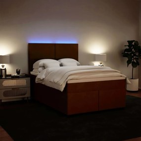 Box spring postel s matrací růžová 160x200 cm samet 3293253