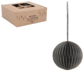 Bestent Dekorační papírové ozdoby Šedé 7cm 4ks