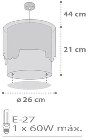 Dalber 61682 - Dětský lustr BABY TRAVEL 1xE27/60W/230V