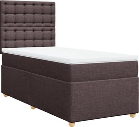 Box spring postel s matrací tmavě hnědá 80x200 cm textil 3291124