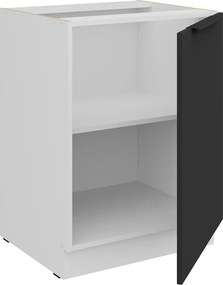 ARIA bc | dolní skříňka 60 D 1F policová | 60 cm | ANTI FINGERPRINT povrch | bílá/černá