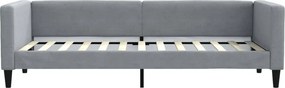 Válenda s přistýlkou světle šedá 80 x 200 cm textil 3196573