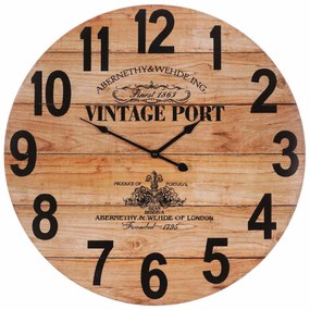 Autronic Nástěnné dřevěné hodiny Vintage Port, 58 cm