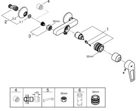 GROHE 23634001 - Sprchová baterie DN 15 lesklý chrom