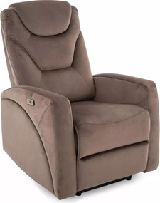 Elektrické polohovací křeslo KRONOS Velvet cappuccino