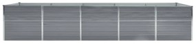 Vyvýšený záhon pozinkovaná ocel 400 x 80 x 45 cm šedý - Default Title